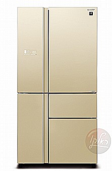 חשמל הקרן - חנות מוצרי חשמל של קרן בני הישיבות | מקרר שארפ 5 דלתות 661 ליטר זכוכית שמפניה SJ ...