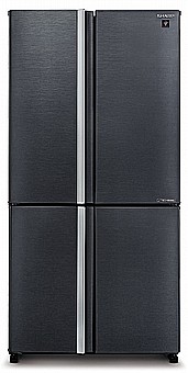 חשמל הקרן - חנות מוצרי חשמל של קרן בני הישיבות | מקרר שארפ 4 דלתות נירוסטה מושחם מהדרין SJ ...