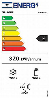 חשמל הקרן - חנות מוצרי חשמל של קרן בני הישיבות | מקרר שארפ 4 דלתות לבן מהדרין 600 ליטר ברוטו SJ ...