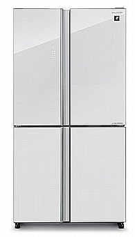 חשמל הקרן - חנות מוצרי חשמל של קרן בני הישיבות | מקרר שארפ 4 דלתות ציפוי זכוכית לבן SJ-8590WH ...