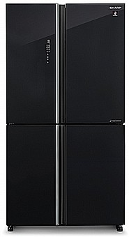 חשמל הקרן - חנות מוצרי חשמל של קרן בני הישיבות | מקרר שארפ 4 דלתות ציפוי זכוכית שחור SJ-8590BK ...